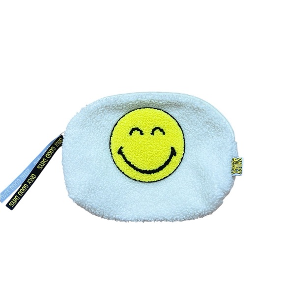 Accessories | Smiley Face White Pouch | Poshmark